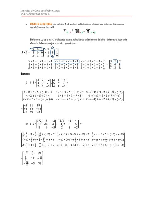 SOLUTION A4 Operaciones Entre Matrices Studypool