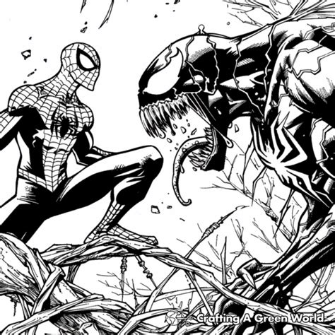 Spiderman And Venom Coloring Pages Free And Printable