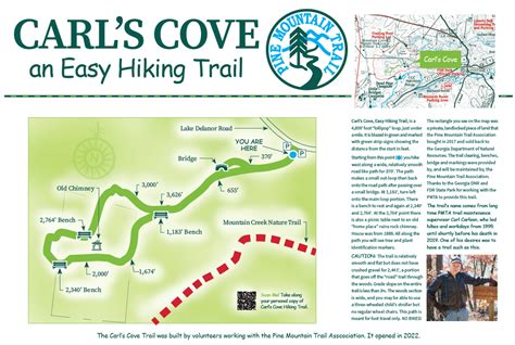 Easy Hiking Trail And Map Pine Mountain Trail Association GA