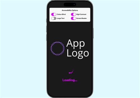 loading splash screen with accessibility figma