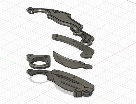 Gravity Karambit Knife Fidget Toy By Glezz Download Free Stl Model