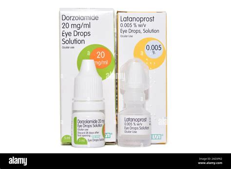 Glaucoma Eye Drops Bottles Containing Dorzolamide And Latanoprost Eye