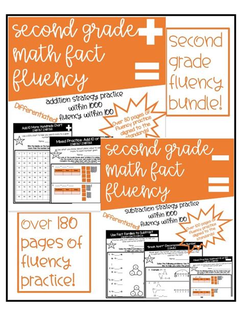 Second Grade Math Fact Fluency Addition And Subtraction Bundle Math