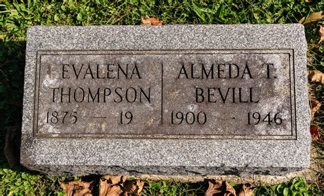 Evalena Englehart Thompson 1875 Desconocido Homenaje De Find A Grave