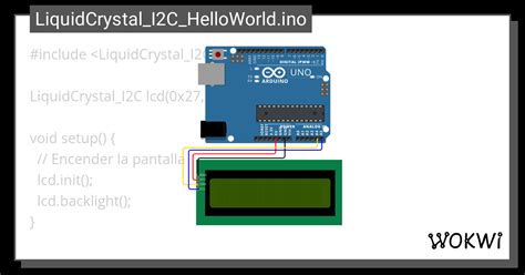 Pantalla LCD i2c - Wokwi ESP32, STM32, Arduino Simulator