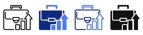 Vector Icon Or Logo Of Business Portfolio With Graph Stock Vector Illustration Of Infographic