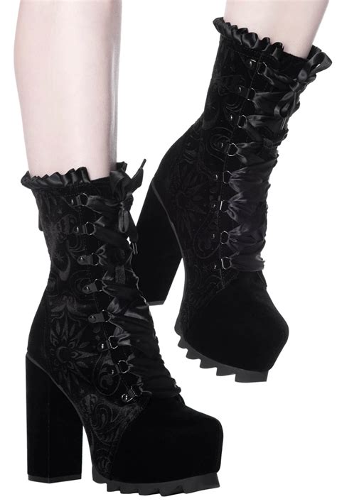 Blackwood Platform Boots Killstar Goth Shoes Gothic Boots Heels