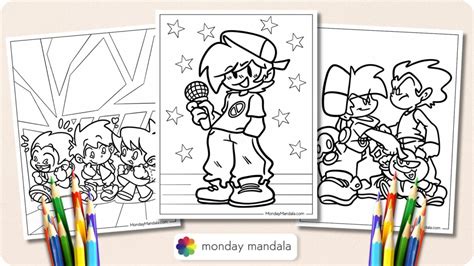 Friday Night Funkin Coloring Pages Free Printables