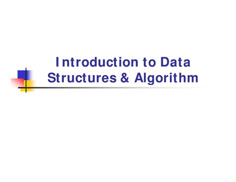 Introduction To Data Structures And Algorithm I Ntroduction To Data Structures Studocu
