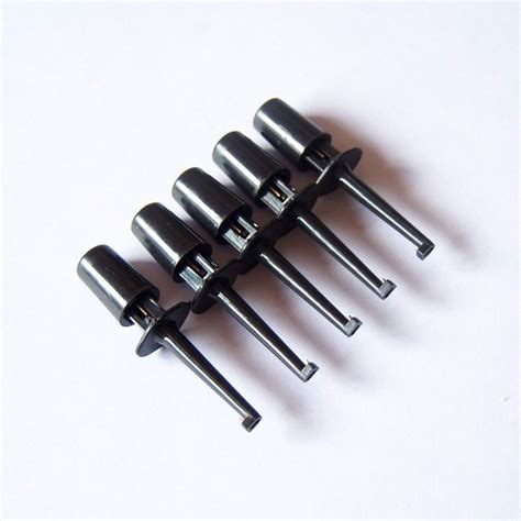 20 Pcs Black Mini Test Soic Smd Ic Pin Clip Hook Testing Clip Jumper