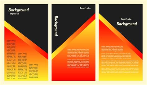 Premium Vector Geometric Background Template Set Copy Space For Poster Flyer Brochure