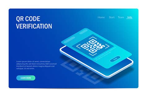 Qr 인증 개념 스캐너가 있는 휴대 전화는 Qr 코드를 읽습니다 벡터 편집 가능한 하이테크 그림 아이소메트릭 스타일 계획에 대한 스톡 벡터 아트 및 기타 이미지 Istock