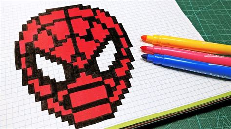 Handmade Pixel Art How To Draw Spider Man Pixelart YouTube