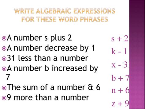 Lesson 1 1 Variables And Expressions Mrs Funda Ppt Download