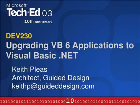Ppt Dev230 Upgrading Vb 6 Applications To Visual Basic Net