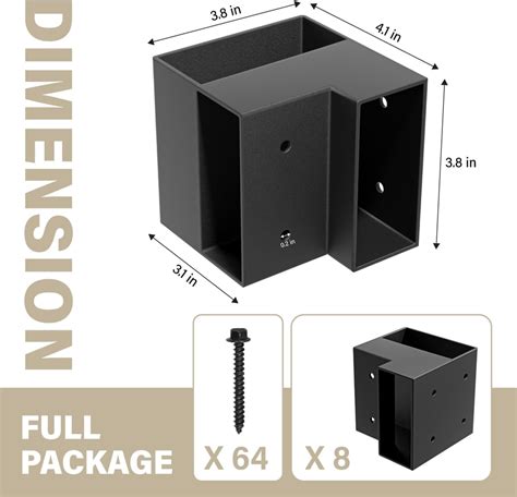 8 Steel Corner Brackets Kit Heavy Duty For Diy Workbench And Shelving