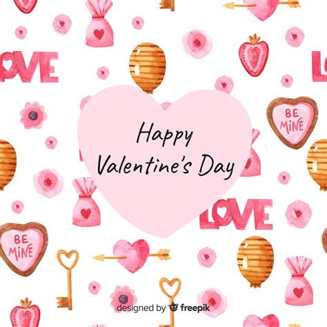 아름 다운 발렌타인 배경 무료 벡터