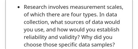 Solved Research Involves Measurement Scales Of Which