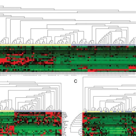 Two Way Unsupervised Hierarchical Clustering Of Cytokine Concentrations
