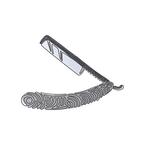 Premium Vector Single Continuous Line Drawing Shaving Razor Realistic