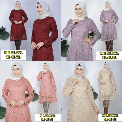 Jual ATASAN TUNIK KEBAYA SERAGAM KONDANGAN KEBAYA SERAGAM LAMARAN KEBAYA TUA DAN MUDA