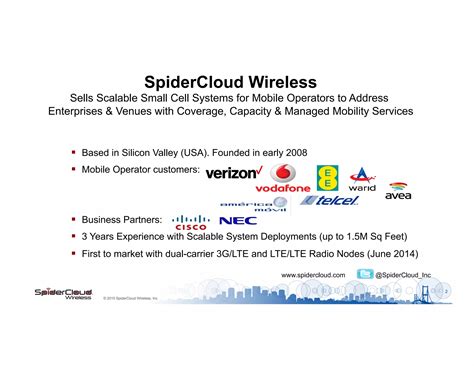 Spidercloud Wireless Scaling Small Cells Indoors Ppt Free Download