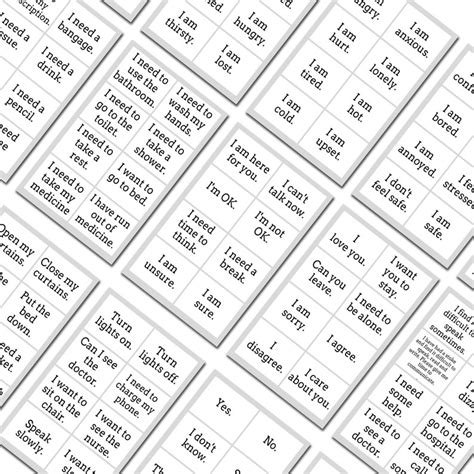 Selective Mutism Printable Communication Cards Non Verbal Autism