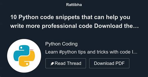 10 Python code snippets that can help you write more professional code - المسلسل من Python ...