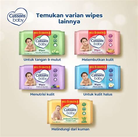 Jual Cussons Baby Wipes Pure Gentle Tisu Basah Bayi Ganti Popok 50