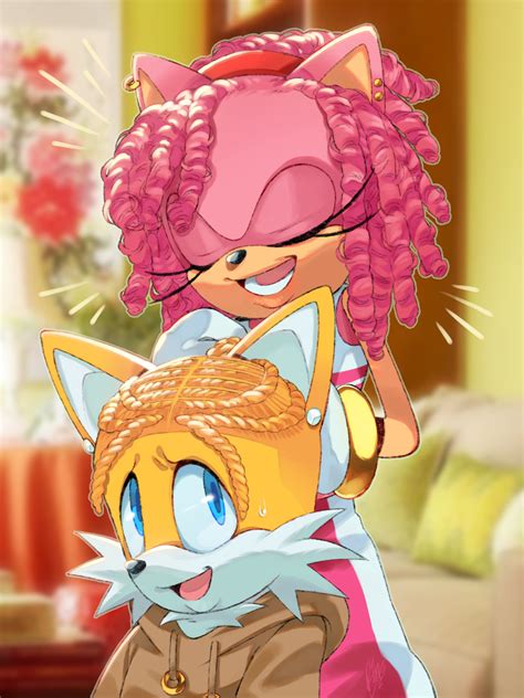 Amy Rose And Tails Sonic Drawn By Ritchell Innocent Danbooru