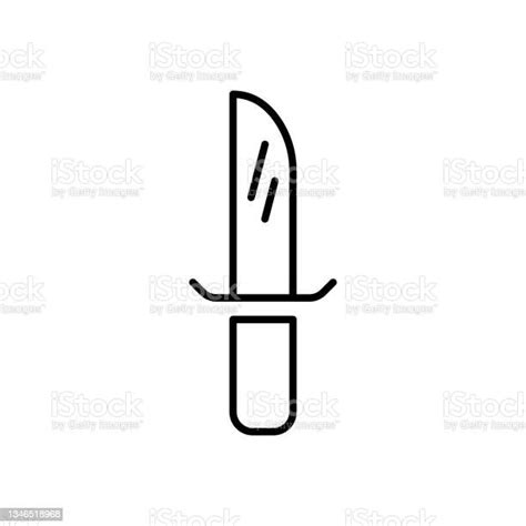 Simple Couteau Militaire Icône Noire Arme Dassaut Combat Danger