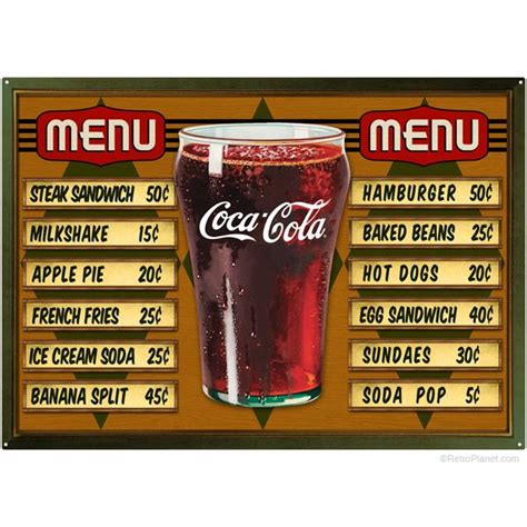 Coke Menu