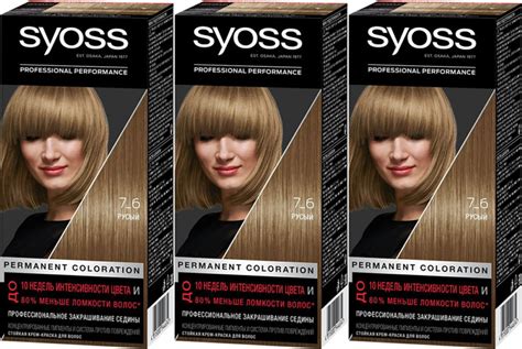 Краска для волос Syoss Permanent Coloration тон 7 6 русый 115 мл