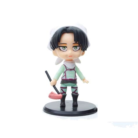 Jual Action Figure Attack On Titan Cute Kawaii Version Figure Anime Levi Ackerman And Eren
