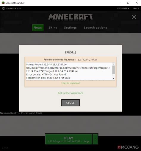 Error Failed To Download File Support And Bug Reports Forge Forums