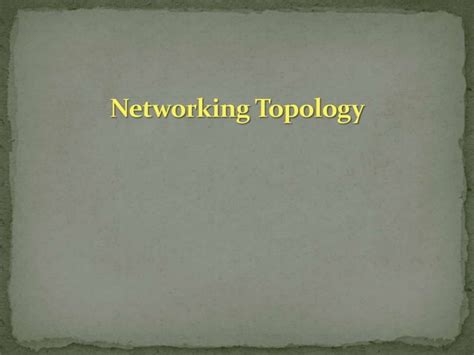 networking topology ppt