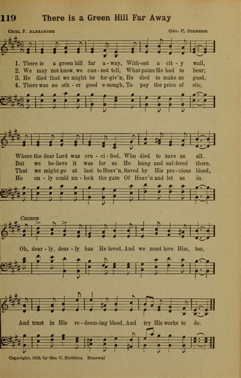 Hymns Of Praise For The Church And Sunday School 119 There Is A Green