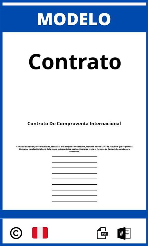 Modelo De Contrato De Compraventa Internacional 2025