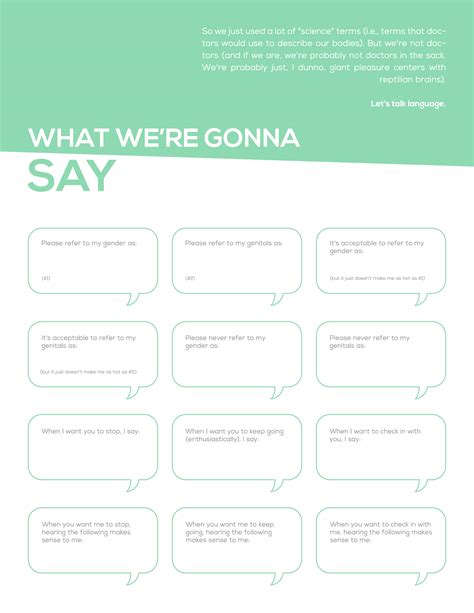 You Need Help Here Is A Worksheet To Help You Talk To Partners About