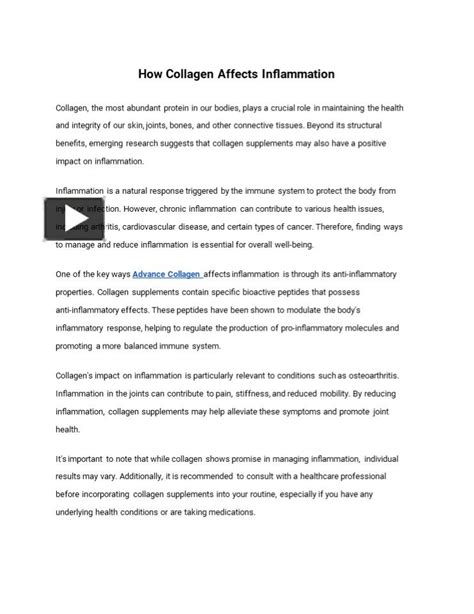 Ppt How Collagen Affects Inflammation Powerpoint Presentation Free