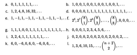 For Each Infinite Sequence Suggested Below Give Its Chegg