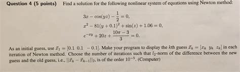 Question Points Find A Solution For The Chegg