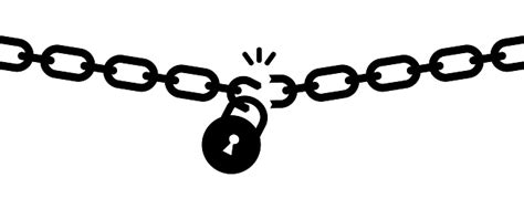 Rantai Putus Dengan Gembok Rantai Logam Putus Hancur Atau Cacat Dalam
