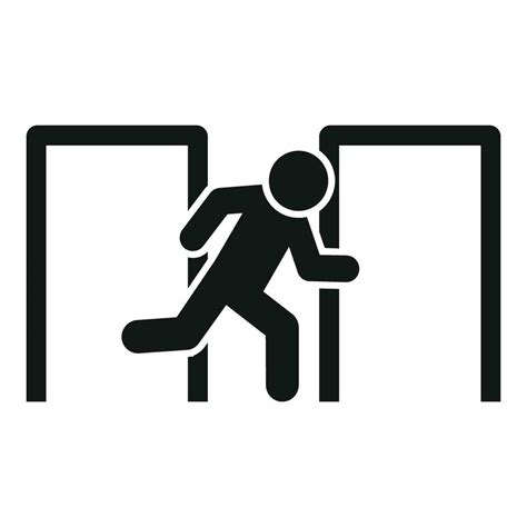 Evacuation Run Icon Simple Vector Exit Person 32035477 Vector Art At