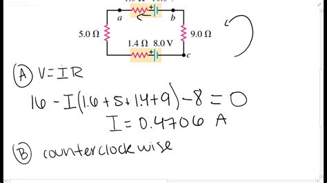 circuit with two batteries
