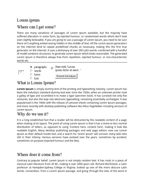 Lorem Ipsum Why Do We Use It Pdf Written Communication Writing