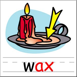 Clip Art Basic Words Ax Phonics Wax Color Abcteach