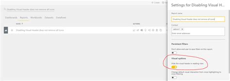 disabling visual header does not remove all icons microsoft power bi