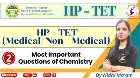 Hp Tet Medical Non Medical Chemistry Most Important Question