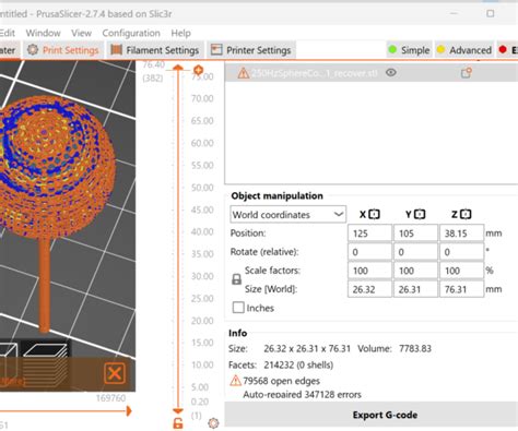 Prusa Slicer Automatic Repairs Hardware Firmware And Software Help Prusa3d Forum